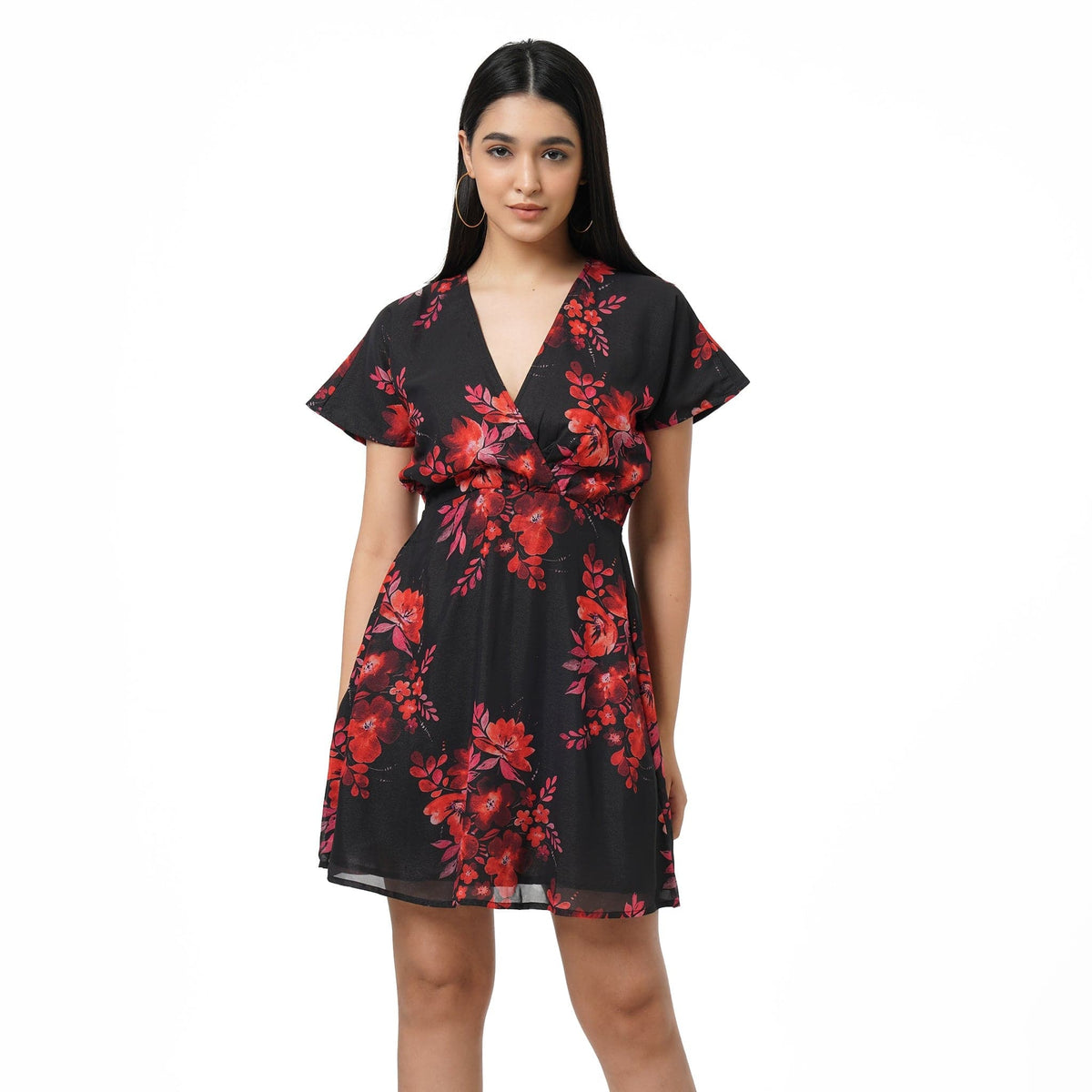 KF Red Floral Dress – KF.LIFE
